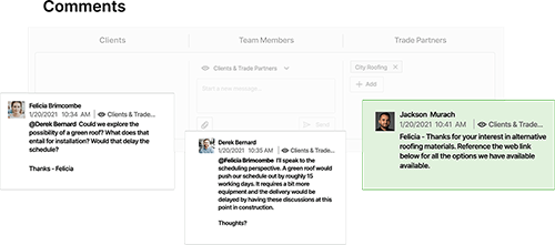 CoConstruct features for design build firms