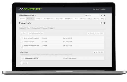 Construction bidding software features | CoConstruct | CoConstruct