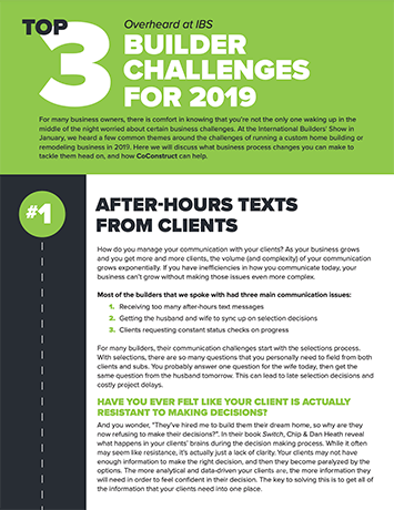 Top 3 Builder Challenges for 2020 | CoConstruct