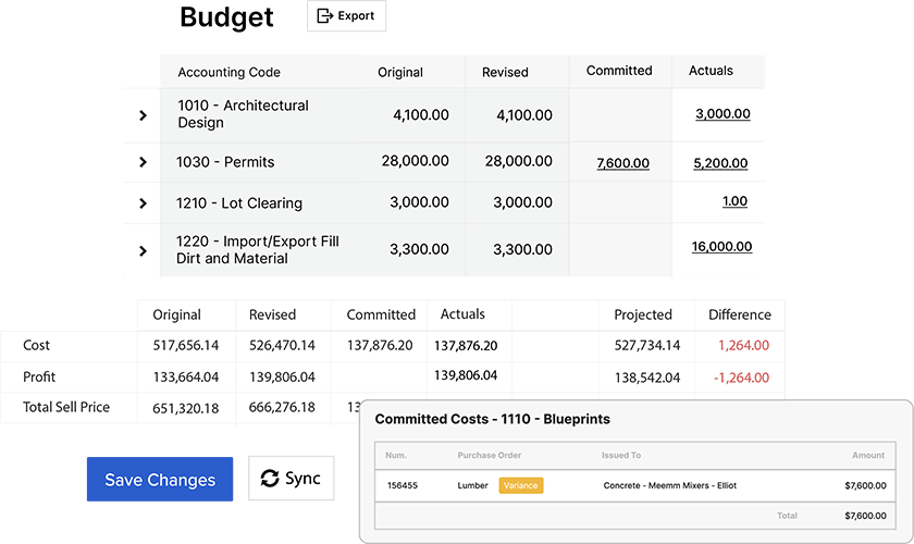 Construction budgeting software features | CoConstruct | CoConstruct