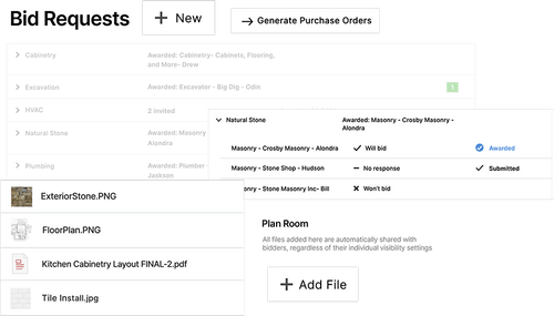 Construction bidding software features | CoConstruct | CoConstruct