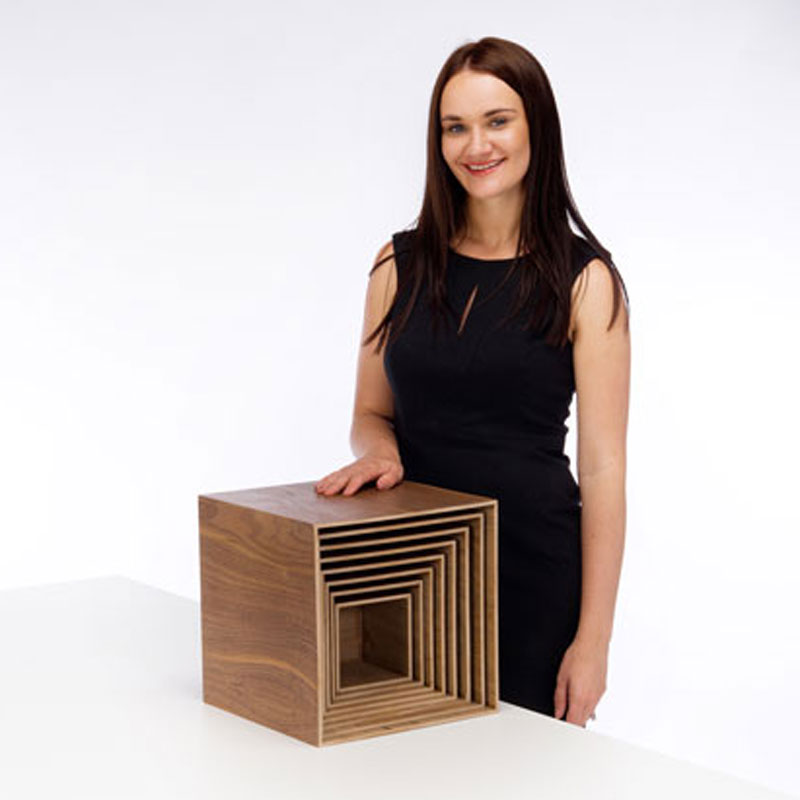 Small Nesting Set of 8 Square Display Plinths - All Storing Inside Just ...