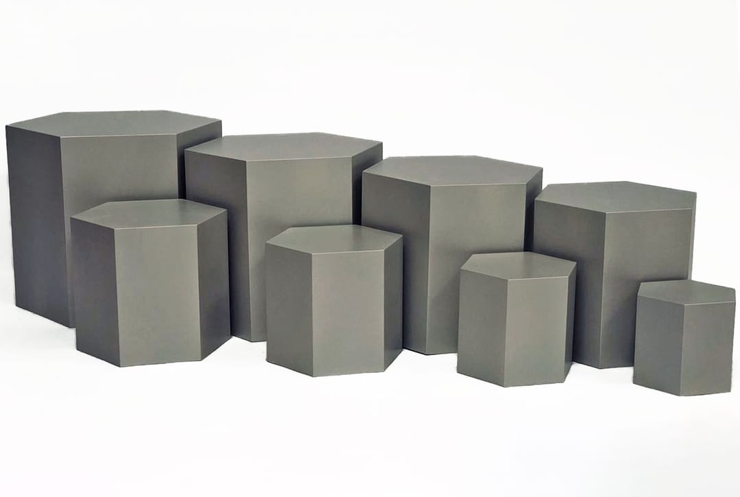 Small Nesting Set of 8 Square Display Plinths - All Storing Inside Just ...