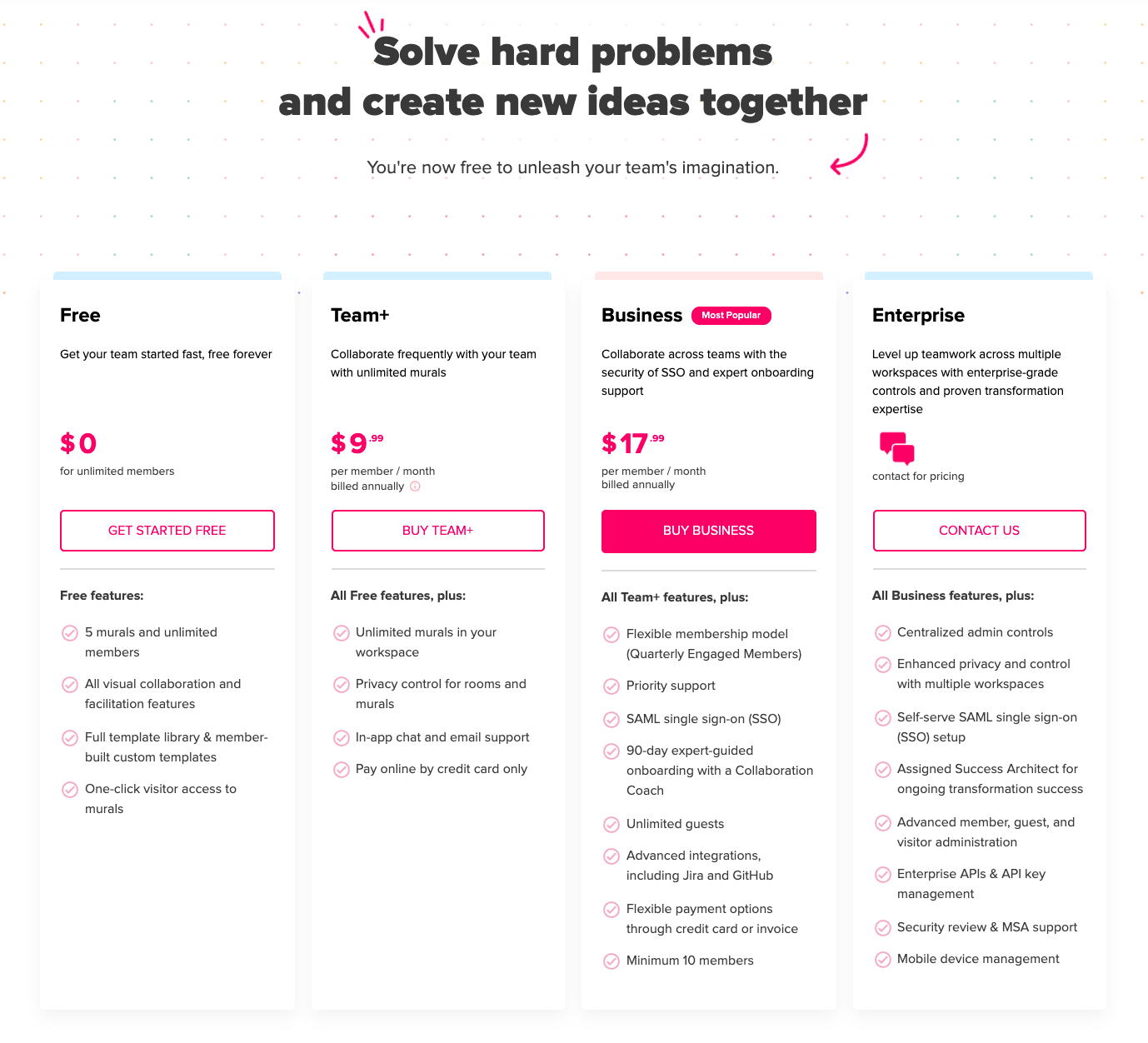 MURAL Pricing | From free to enterprise-grade plans | Trusted by over ...