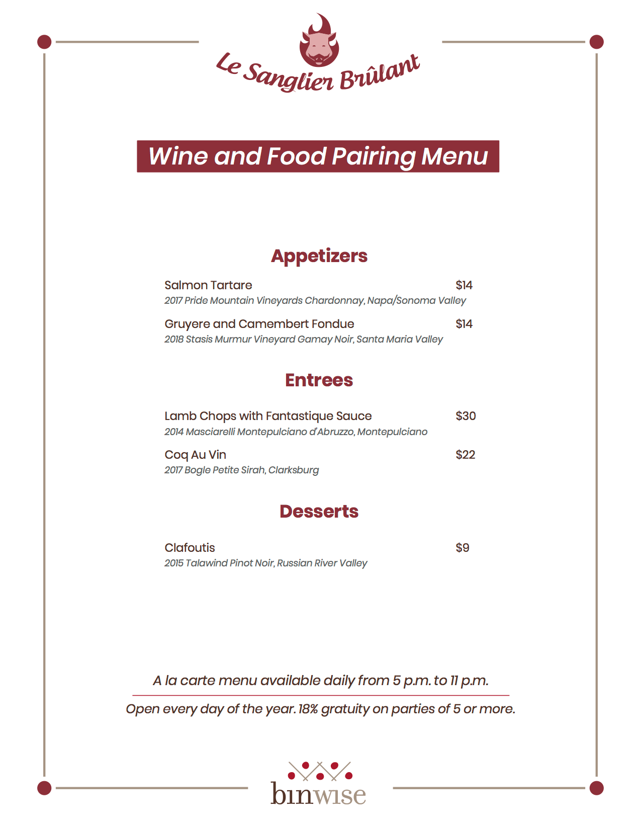 Food And Wine Pairing Menu Rules For Wine And Food Pairing
