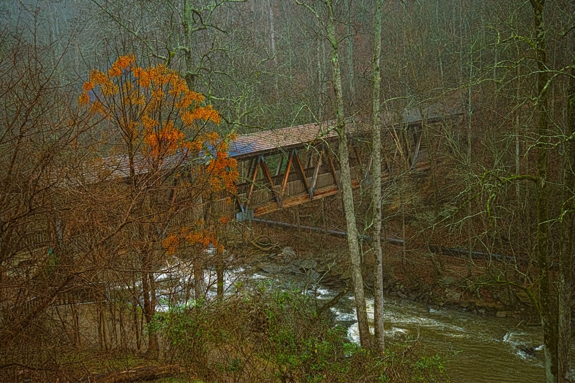 Vickery Creek Covered Bridge, Roswell, Georgia – by Gittel Chase Price ...