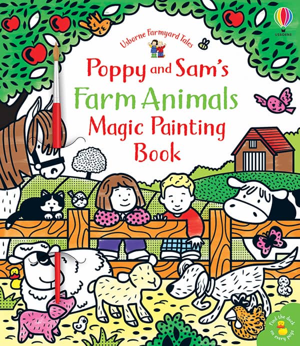 Poppy and Sam's Farm Animals Magic Painting Book by krysia ellis | PaperPie