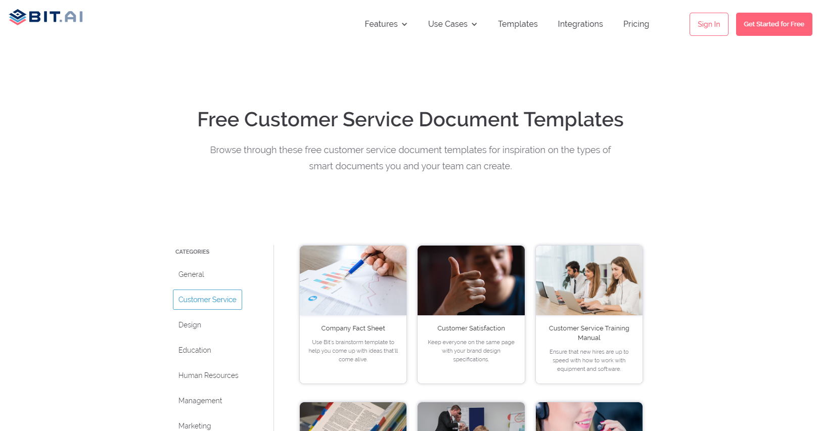 Customer Service Templates | Bit.ai