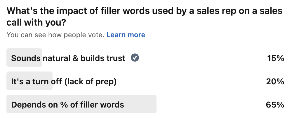 Does using filler words impact your sales outcomes? | Avoma Blog