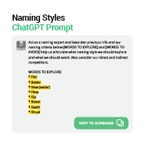 The Naming Guide—A proven process to brand naming.