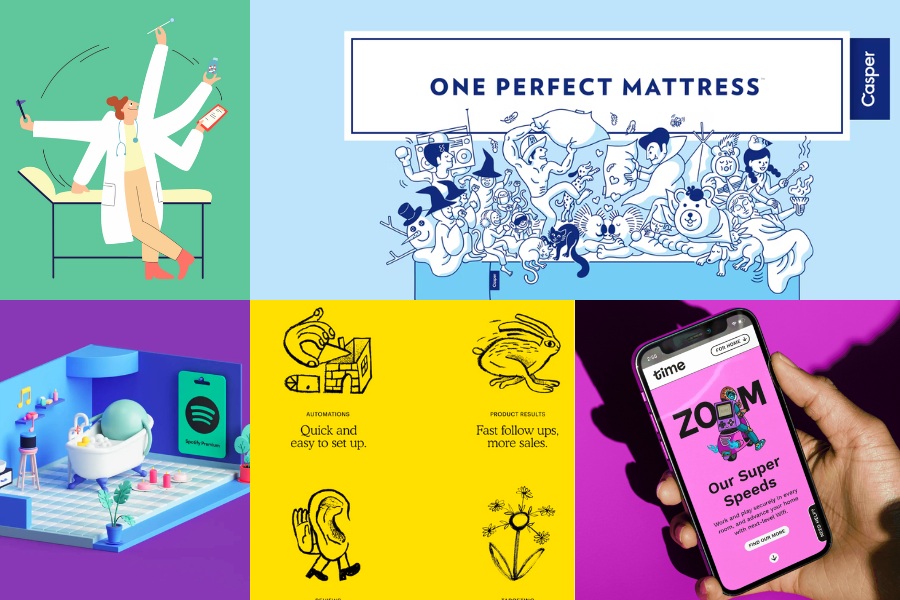 10 Examples of Using Illustration in Branding