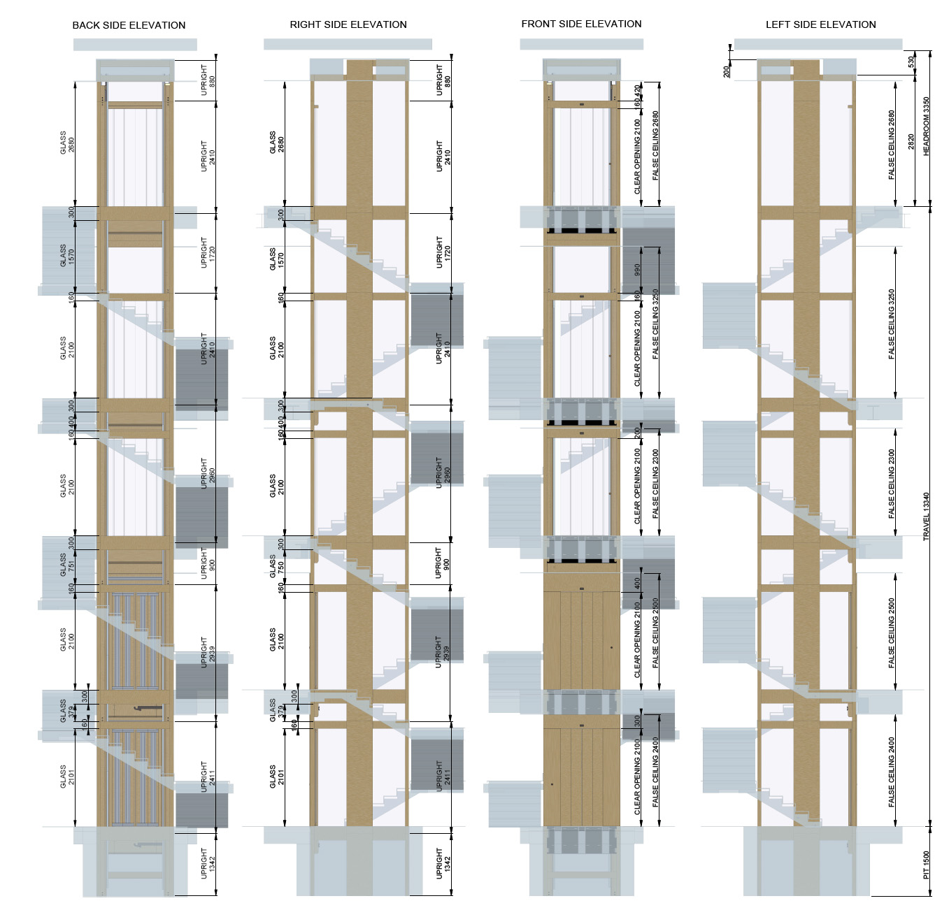Luxury Gold Retail Lift Paris