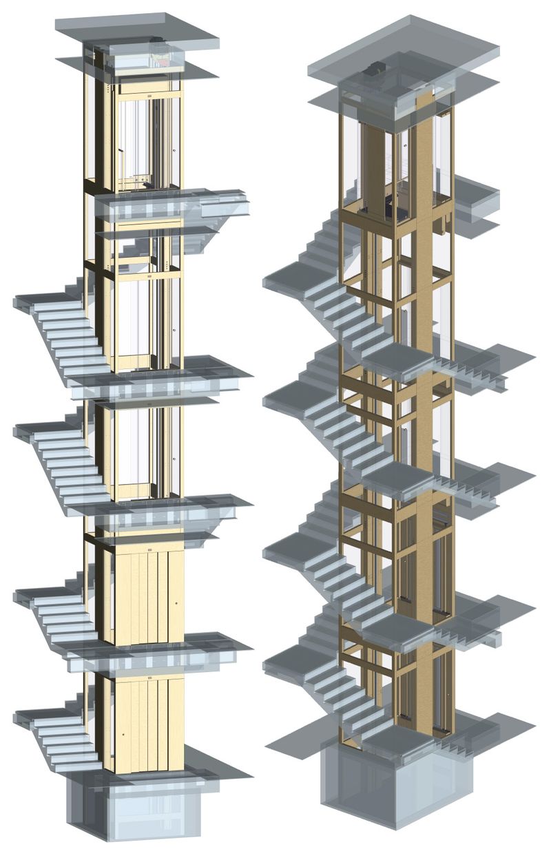 Luxury Gold Retail Lift Paris