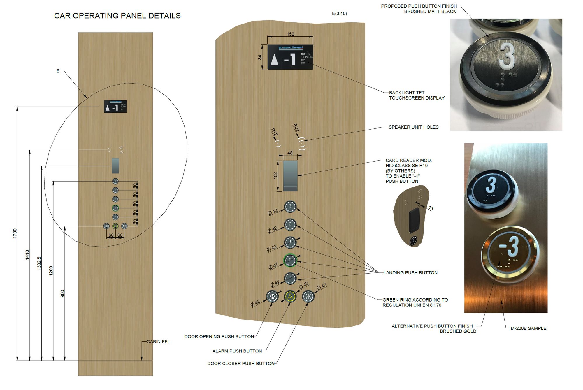 Luxury Gold Retail Lift Paris