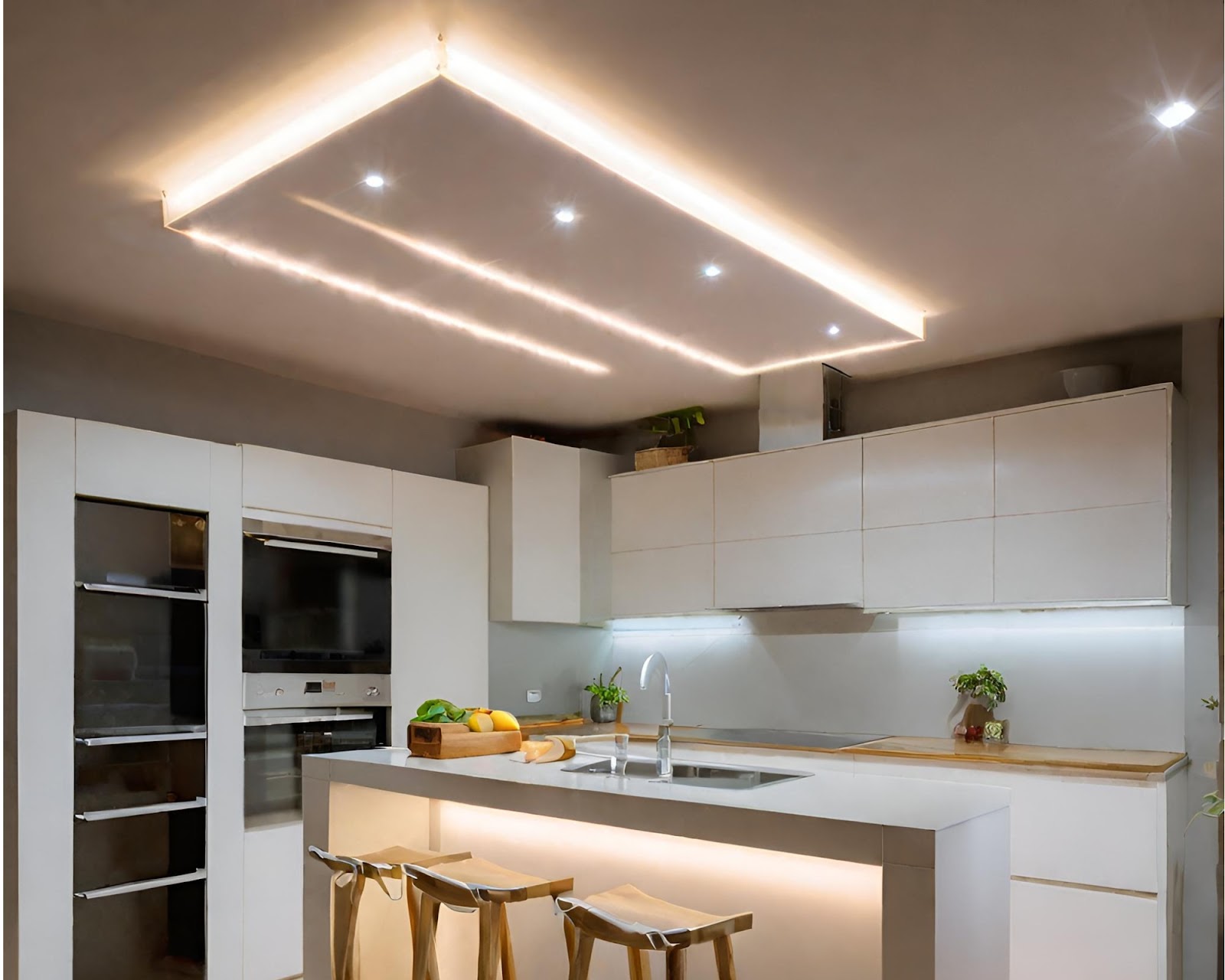 ELEVATE YOUR SPACE: MODERN FALSE CEILING STRIP LIGHT IDEAS FOR ELEGANT ...
