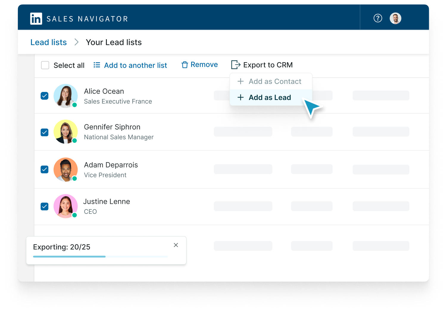 Comment exporter des prospects LinkedIn directement vers le CRM, en quelques secondes
