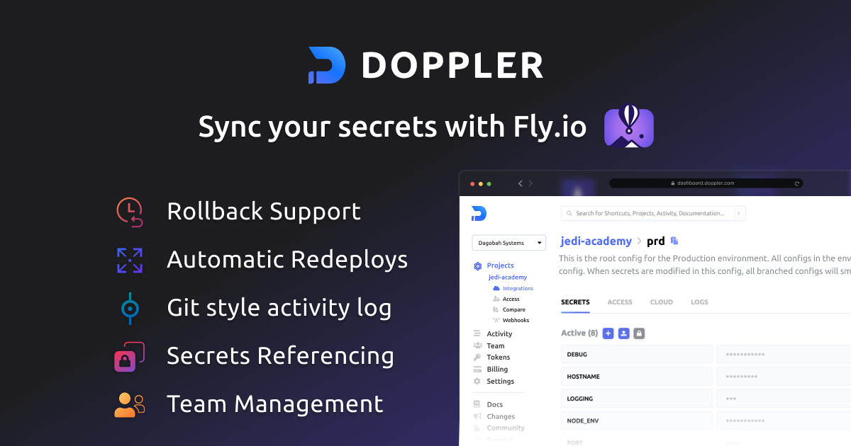 Fly.io Integrations | Doppler SecretOps