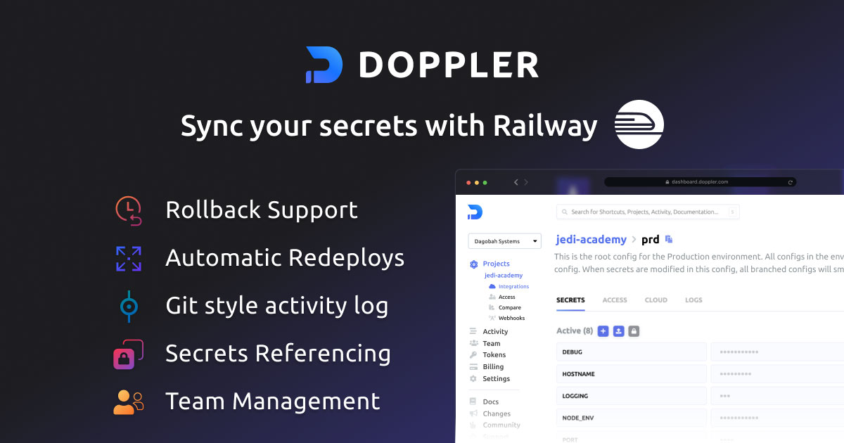 Railway Integrations | Doppler SecretOps