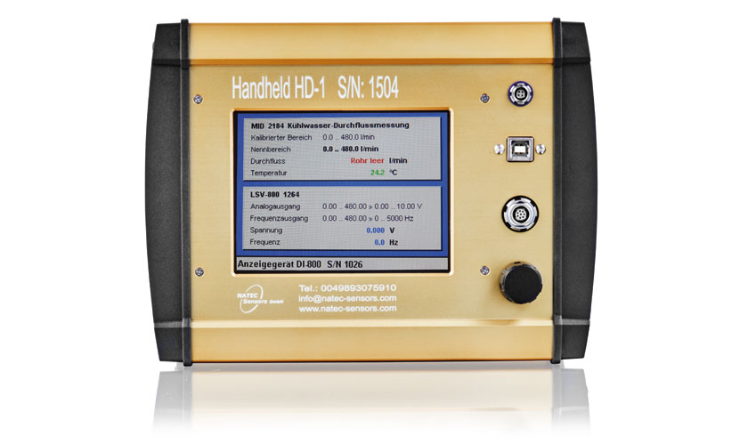 Flow Measurement Electronic Devices Handheld HD1 | NATEC Sensors GmbH - EN