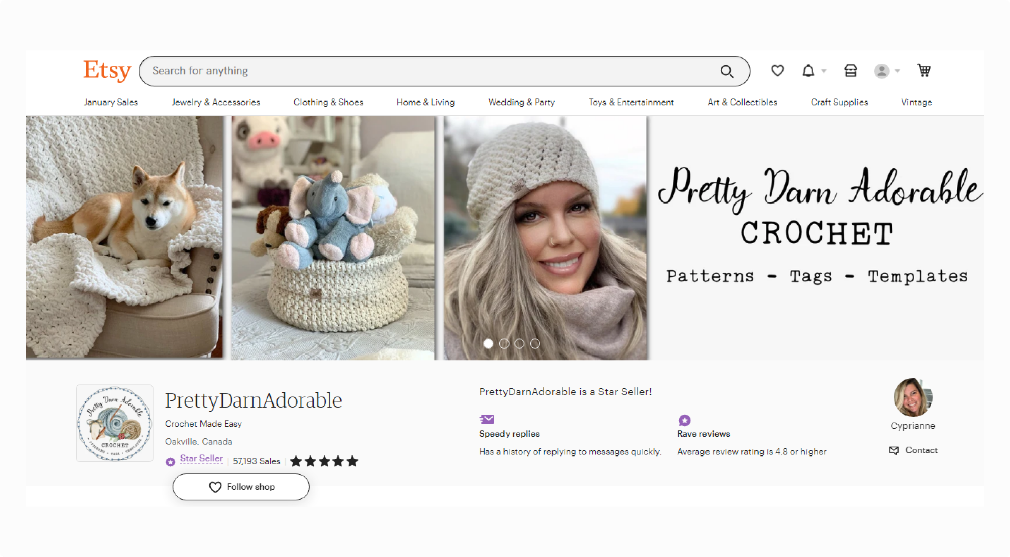 Etsy Seller Interview with Cyprianne of PrettyDarnAdorable