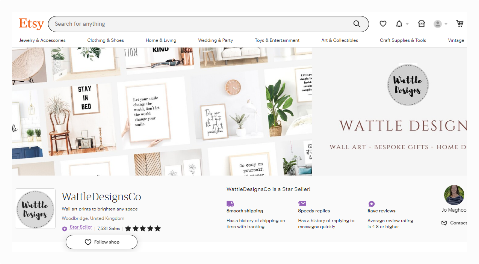 Etsy Seller Interview with Jo of WattleDesignsCo