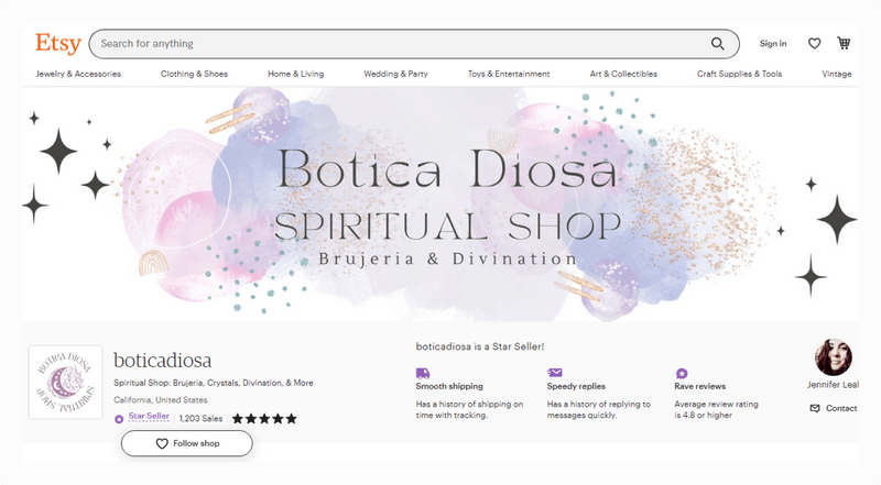 Etsy Seller Interview with Jennifer of boticadiosa