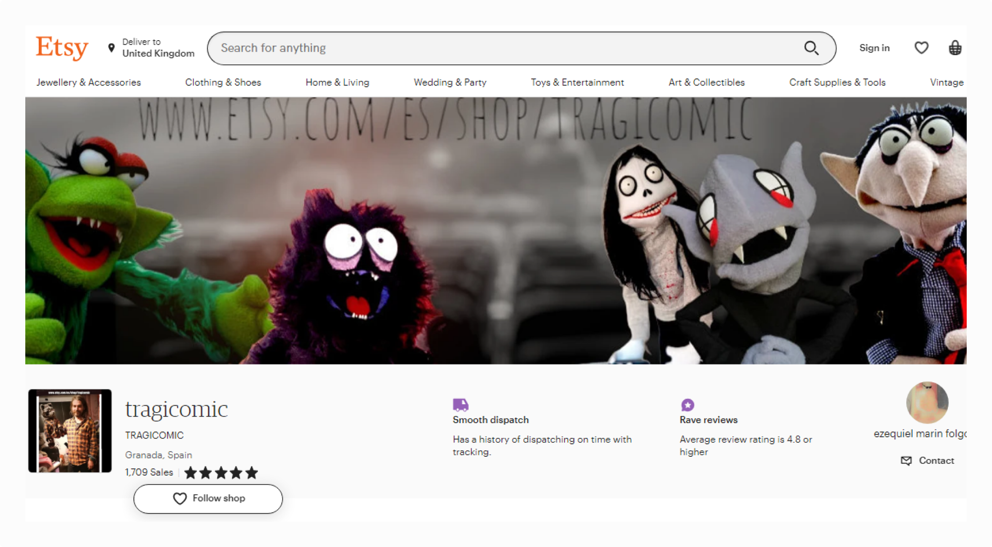 Etsy Seller Interview with Ezequiel of tragicomic