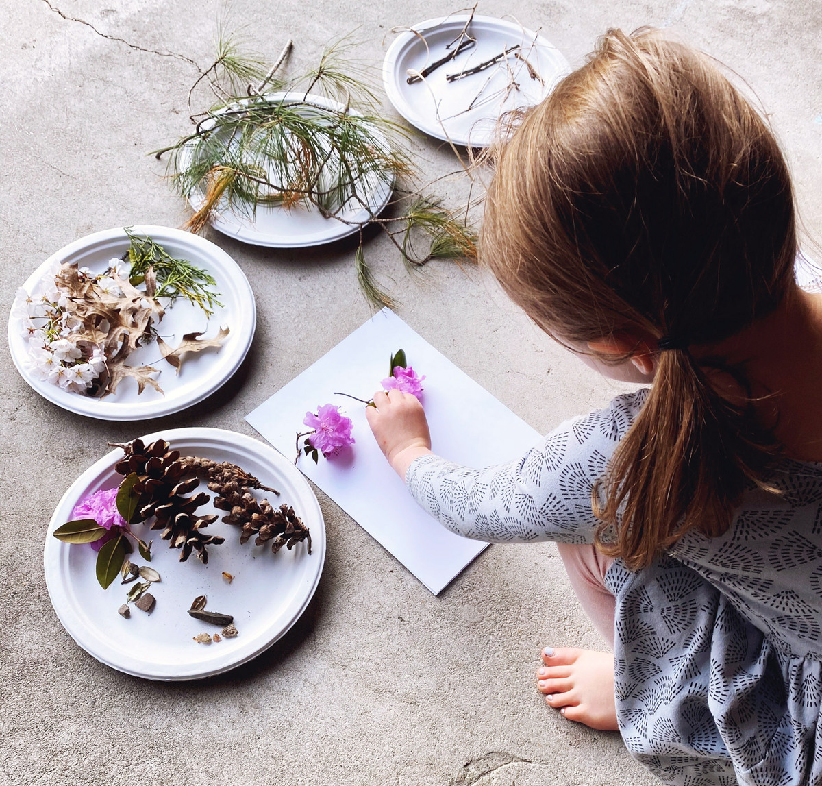 How to make floral art with your kids | Sawyer Blog