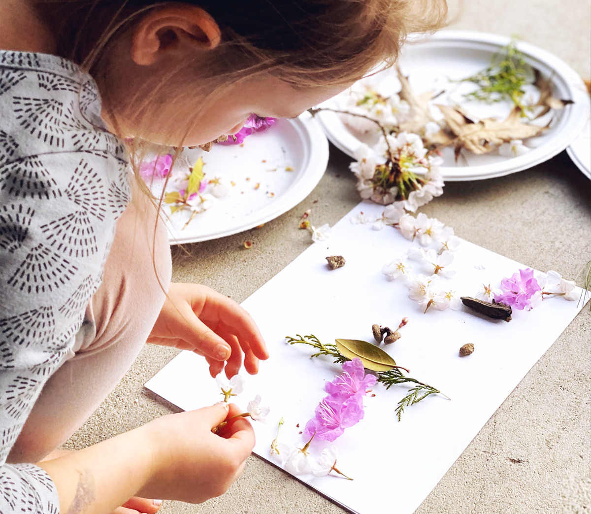 How to make floral art with your kids | Sawyer Blog