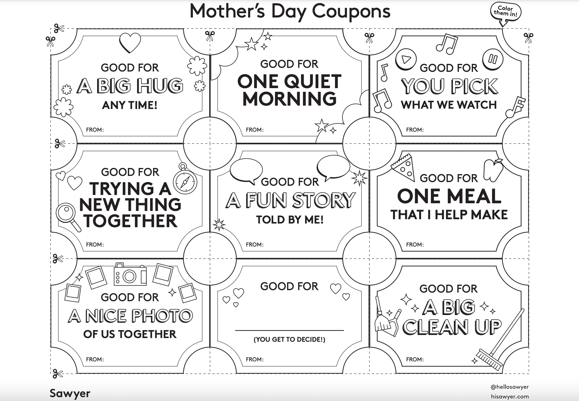 Mother’s Day activities for kids, preschoolers, and families | Sawyer Blog
