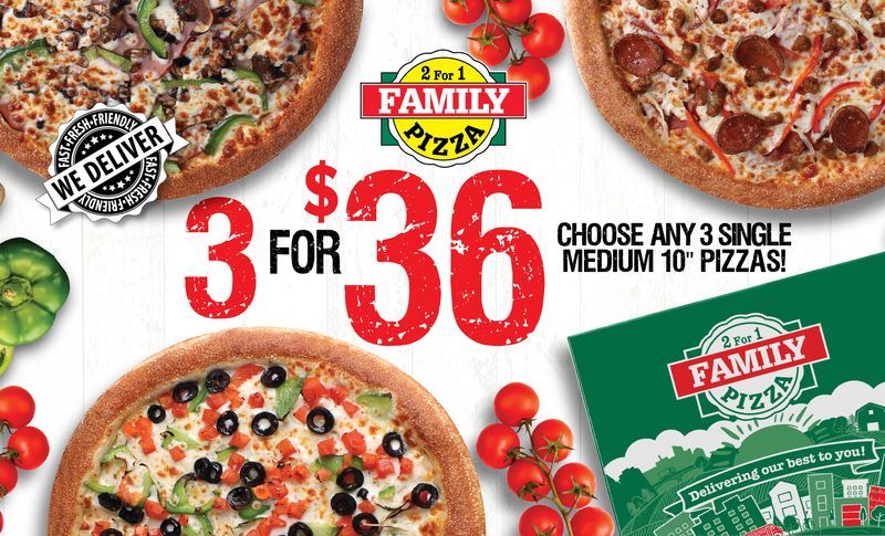 Family Pizza, Always 2 For 1