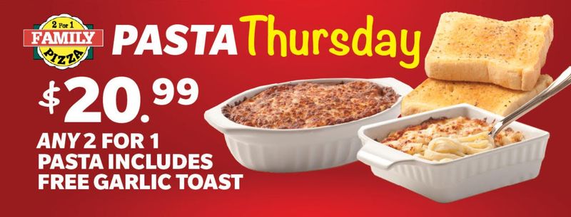 Family Pizza, Always 2 For 1