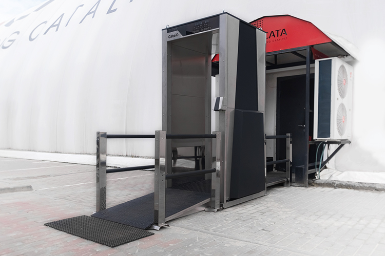 A multifunction gate with an innovative bactericidal disinfection system