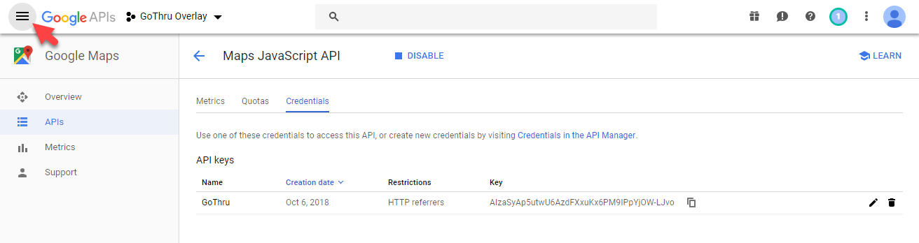 Create Google API Keys for your custom 360 Virtual Tours