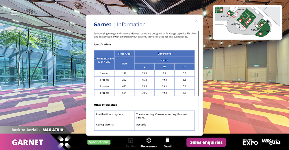 新加坡博覽中心及 Max Atria 的虛擬導覽