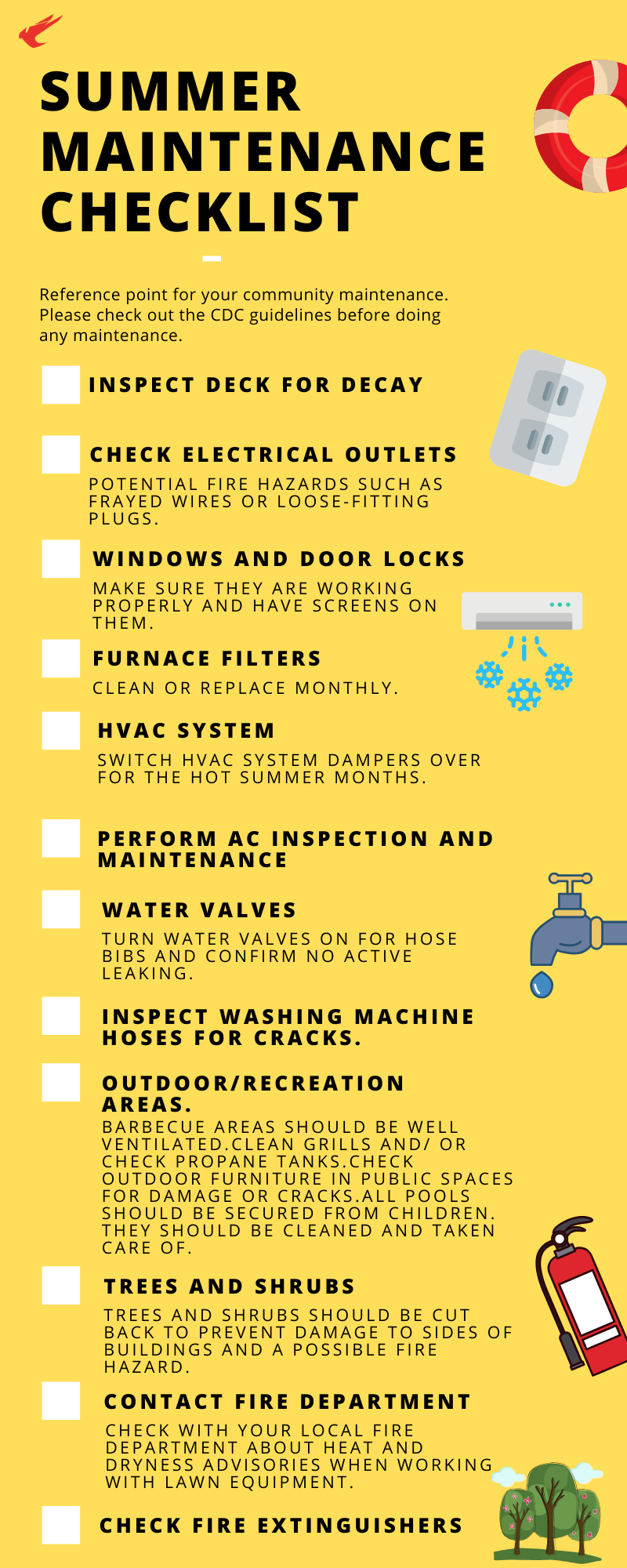 Summer Maintenance Checklist