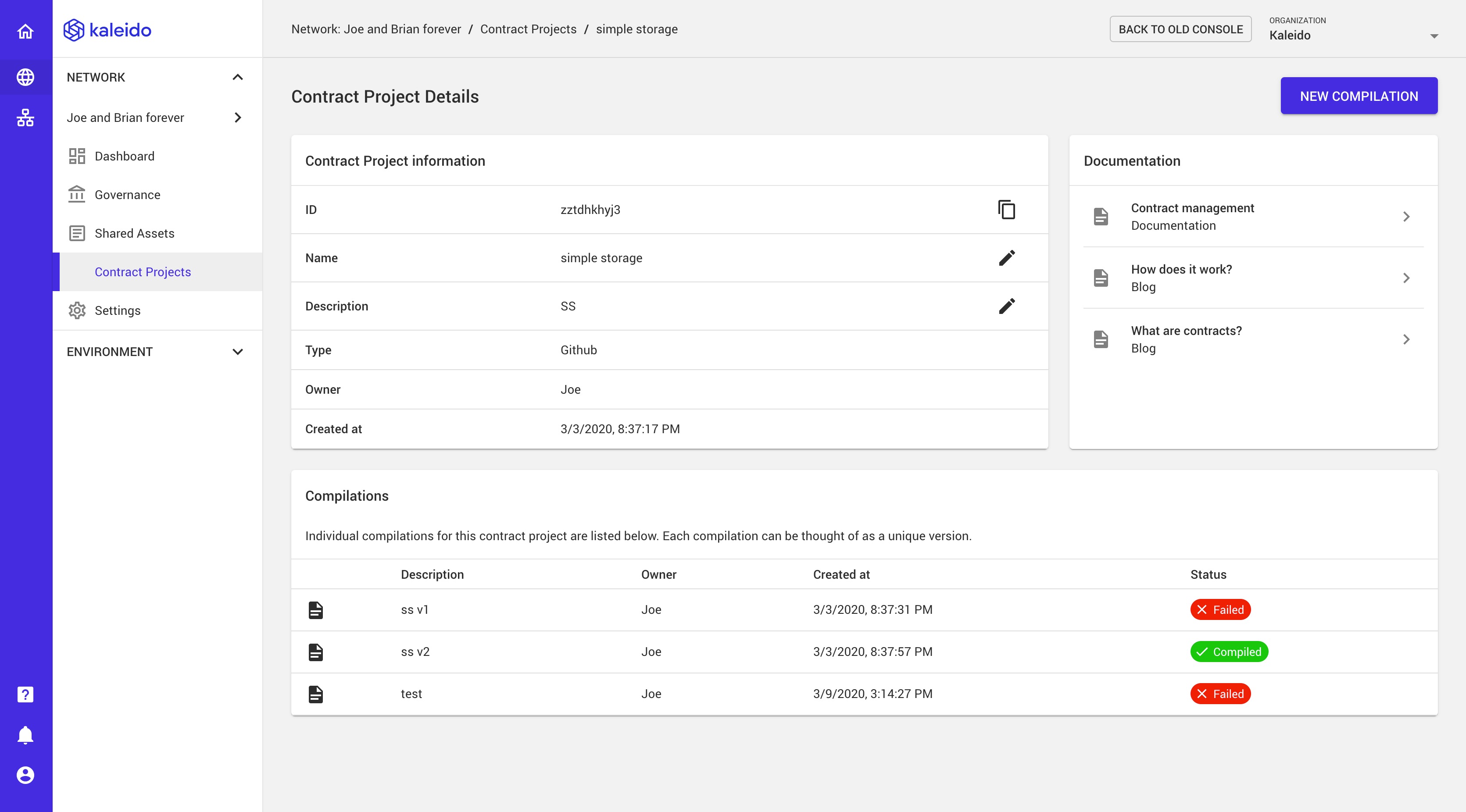 Smart Contract Management