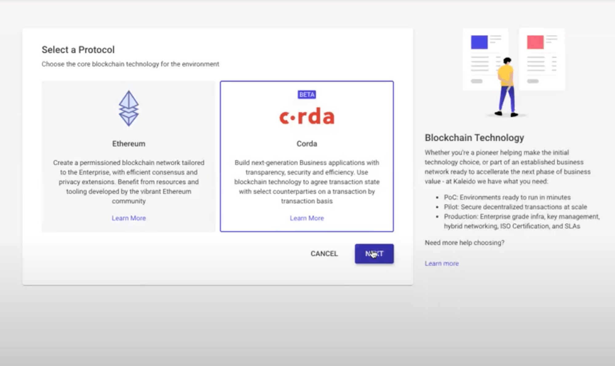 Build on Corda OS with Kaleido's Blockchain Platform