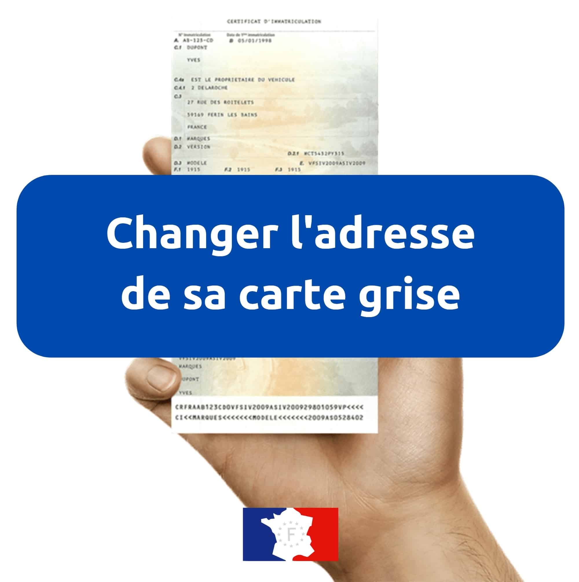 Formulaire de changement d'adresse carte grise : Le Cerfa 13750*0