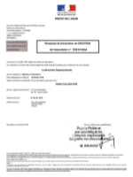 Copie du récépissé de déclaration de vol transmis par la police, les ...