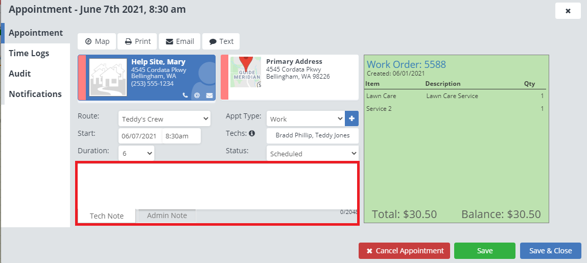 Note Types in ServiceMonster | ServiceMonster Help