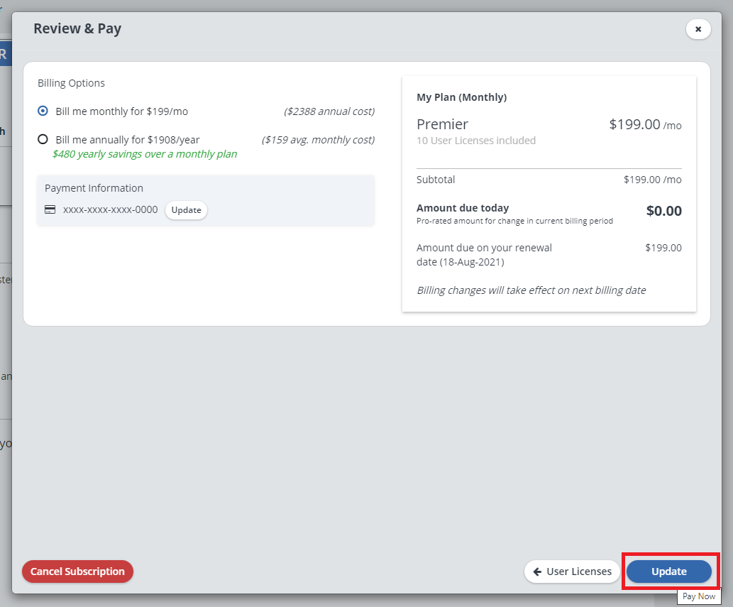 Modifying Your ServiceMonster Subscription | ServiceMonster Help