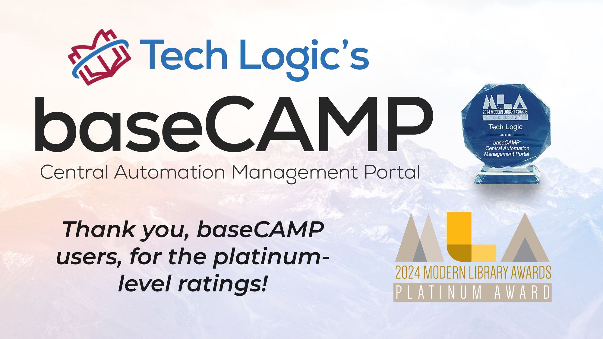 baseCAMP Earns Platinum Ratings for Modern Library Awards 2024