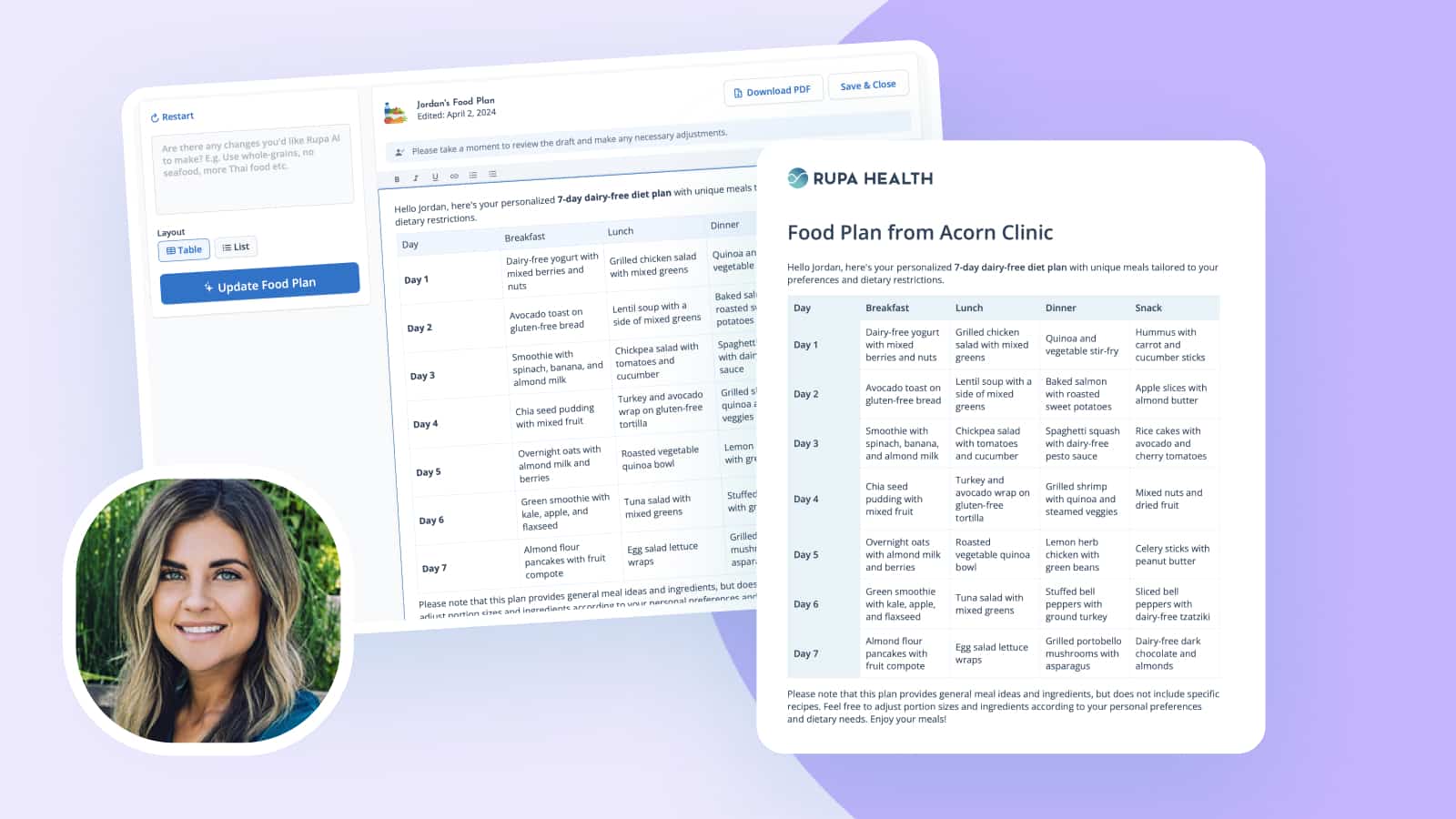 Explore More Create a Food Plan