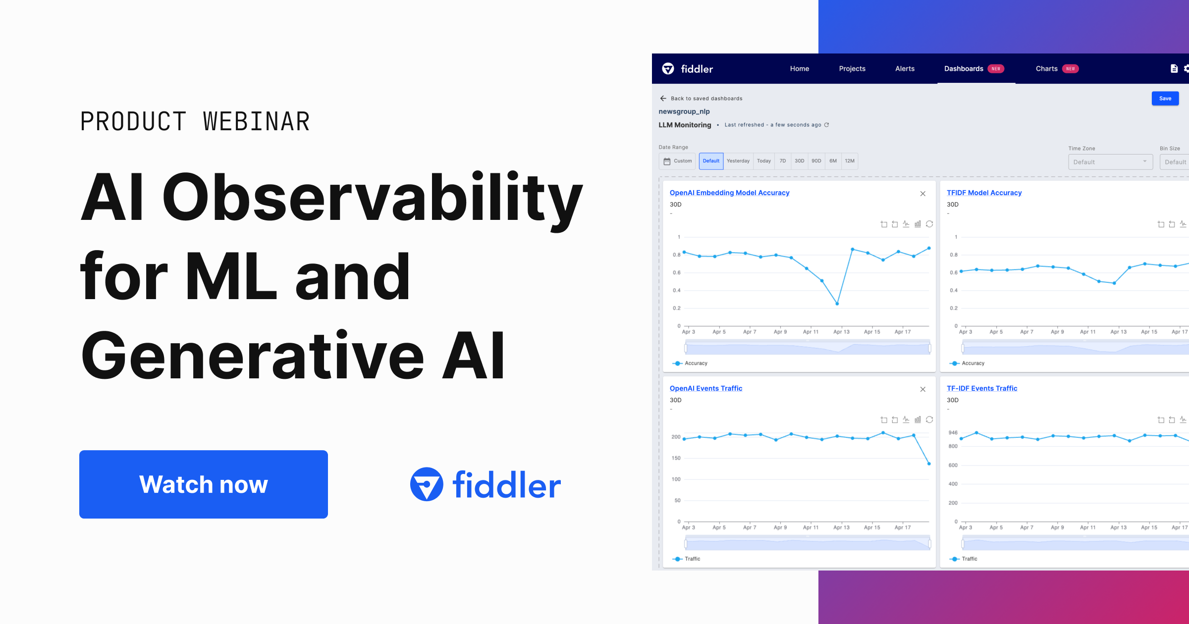 Product Webinar: AI Observability for ML and Generative AI | Fiddler AI Webinars