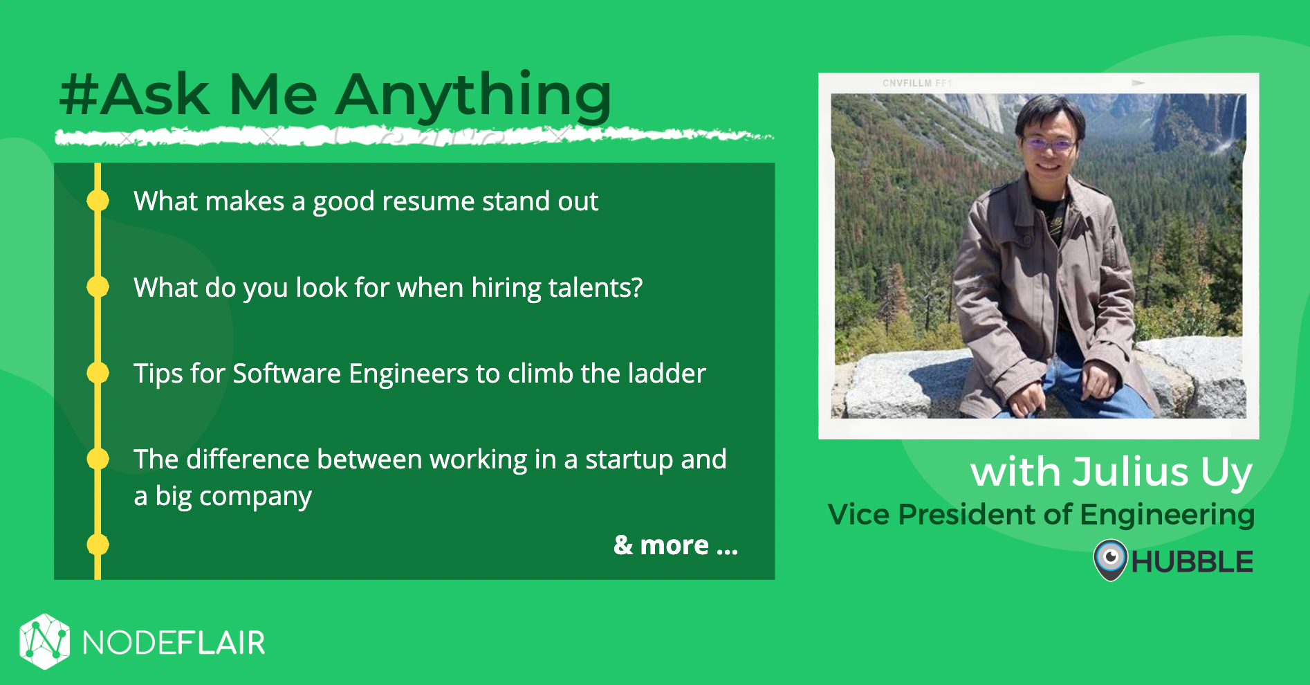 AMA with Julius Uy: Vice President of Engineering at Hubble