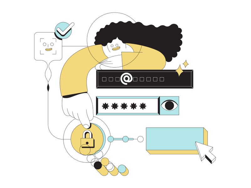 Authentication illustration — Vector design, SVG, PNG