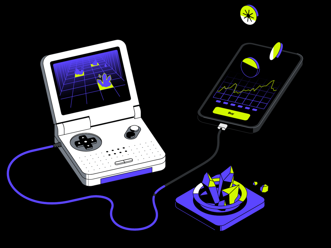 Crypto game illustration — Vector design, SVG, PNG