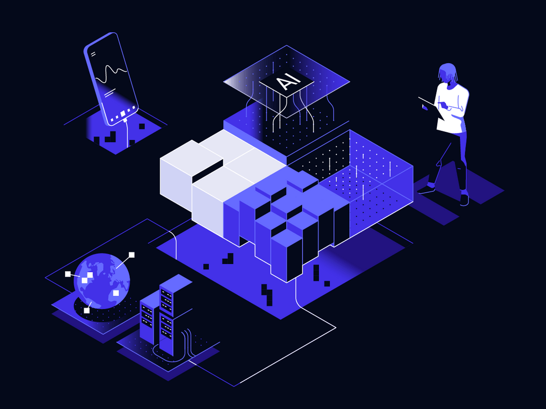 Data processing illustration — Vector design, SVG, PNG