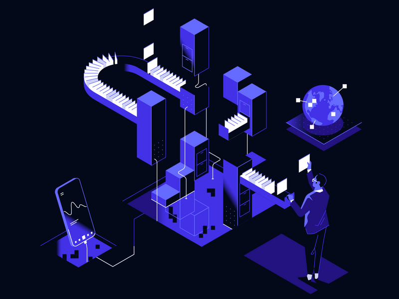 Database illustration — Vector design, SVG, PNG